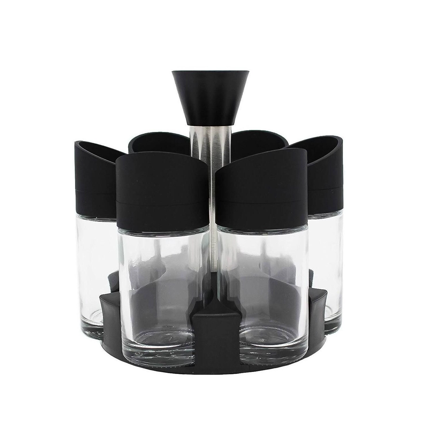 Set 6 Recipiente pentru Condimente din sticla si plastic ABYZ®™ - eMAG.ro