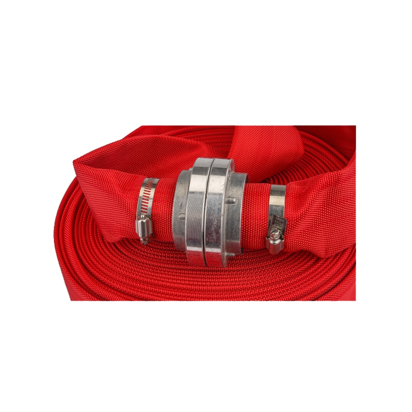 Furtun apa irigatii 2"30 metri, tip pompieri 8 bari, cu cuple, Red ...