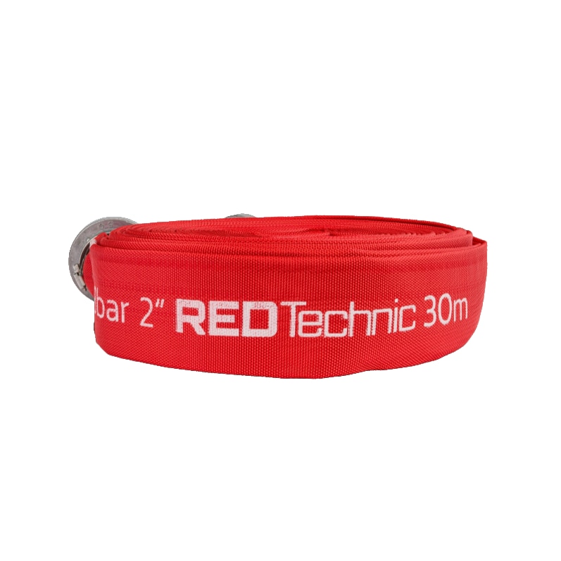 Furtun apa irigatii 2"30 metri, tip pompieri 8 bari, cu cuple, Red ...