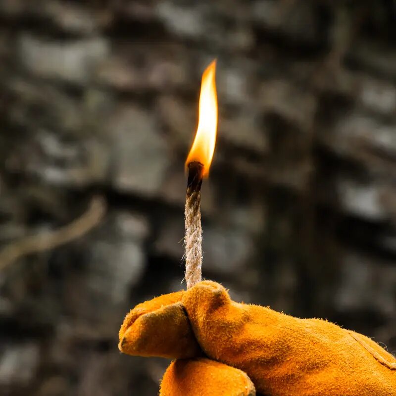 Sfoara tip fitil pentru aprinderea rapida a focului din canepa ...