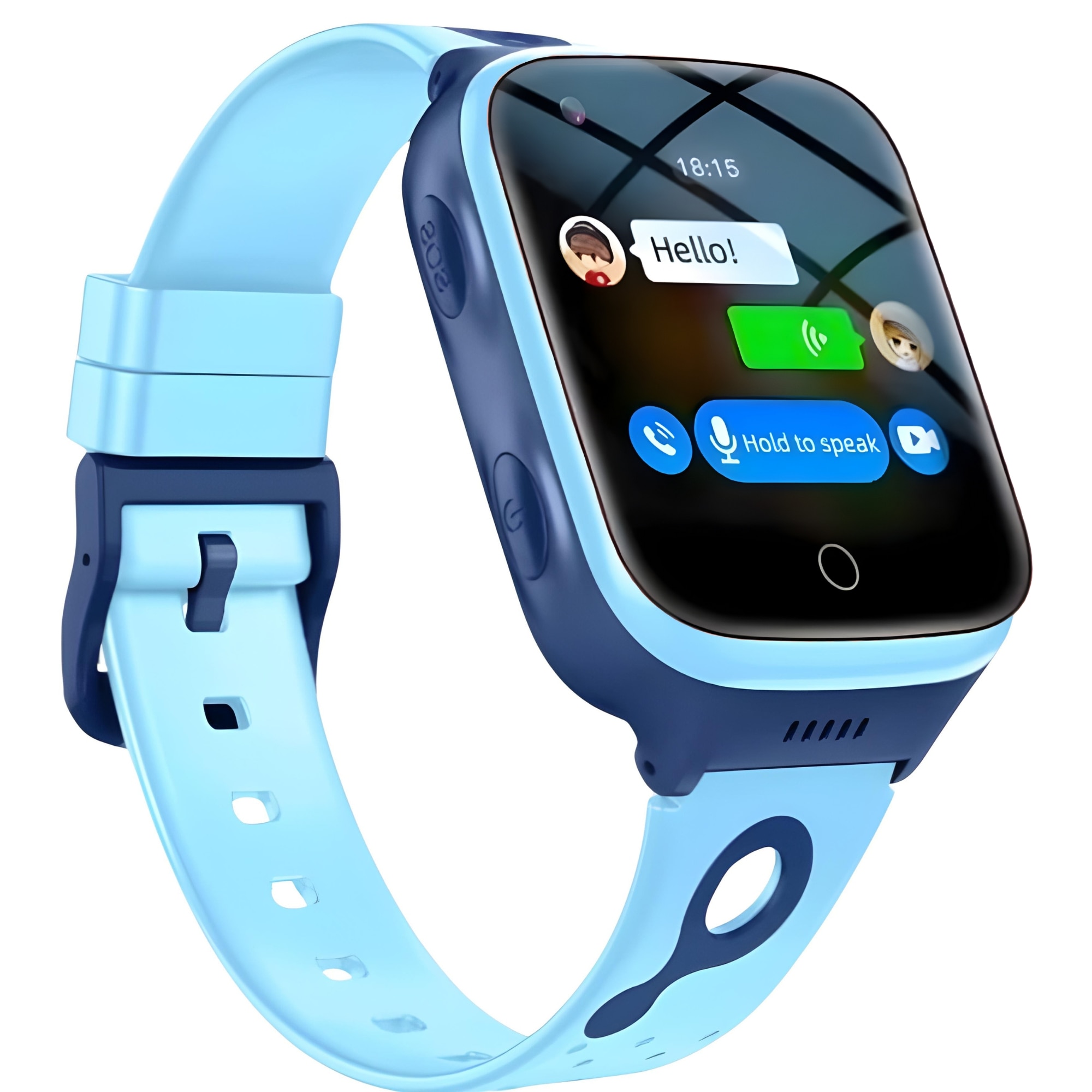 Детски смарт часовник KidLife TechGS, 4G с GPS, 1,4 инча, Наблюдение на ...