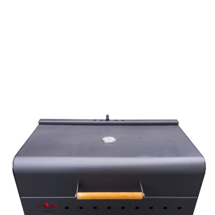 Gratar de gradina, cu carbuni, Premium, material fonta si capac ...