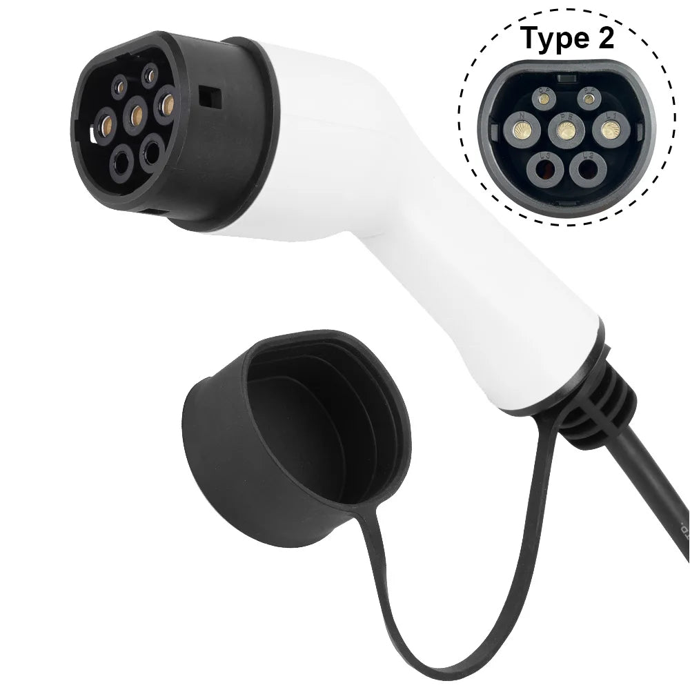 Cablu incarcare, T2, 16A, 1 faza, 10m, 230V, 3.5KW, IP66, negru - eMAG.ro