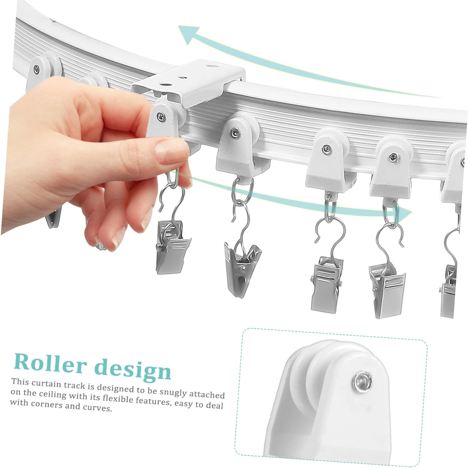 Sina de perdea flexibila, Axroad Mall, Montare pe tavan, Cu cleme ...