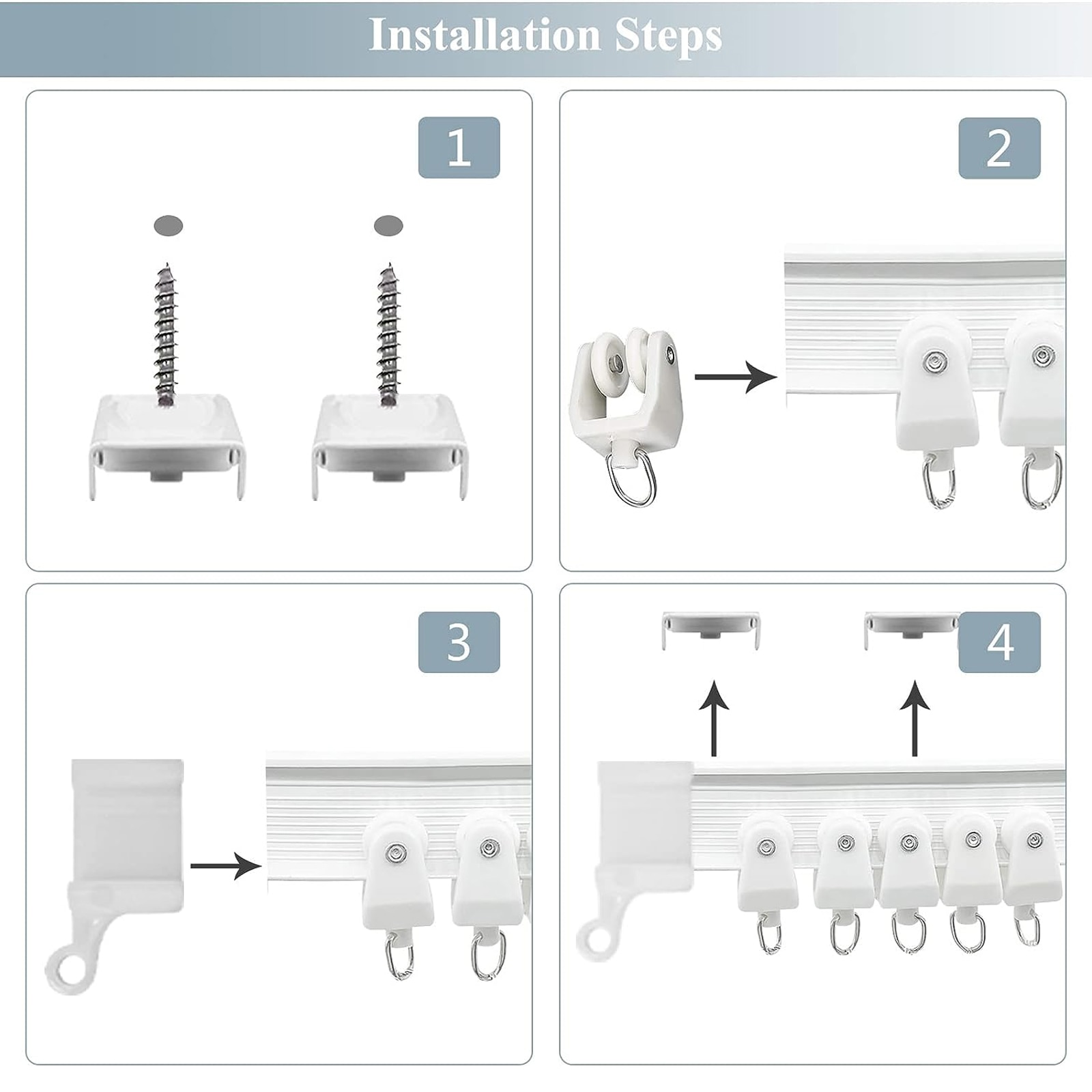 Sina de perdea flexibila, Axroad Mall, Montare pe tavan, Cu cleme ...