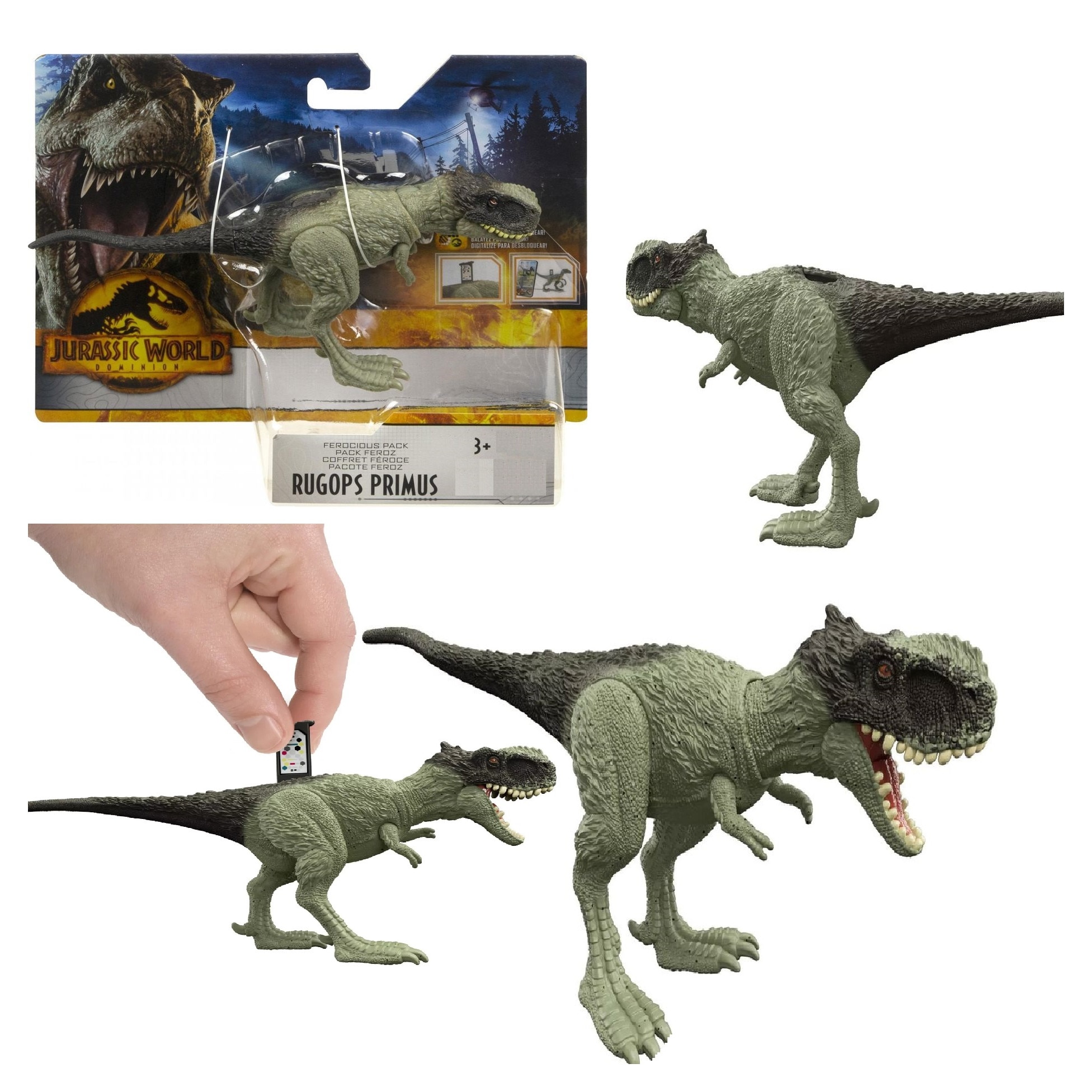Figurina Dinozaur, Rugops Primus, Jurassic World Dominion, 18.5cm - eMAG.ro