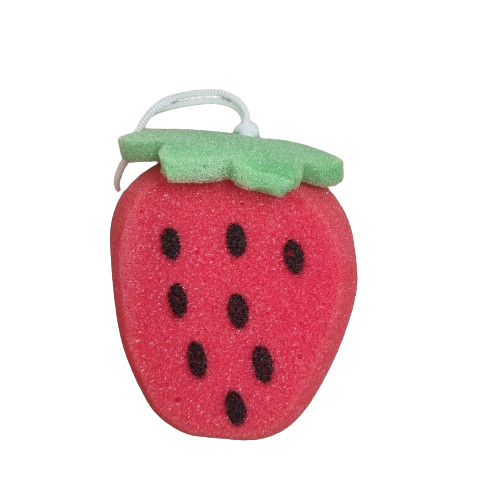 Burete de baie, model capsuna, rosu, 12 x 6 cm - eMAG.ro