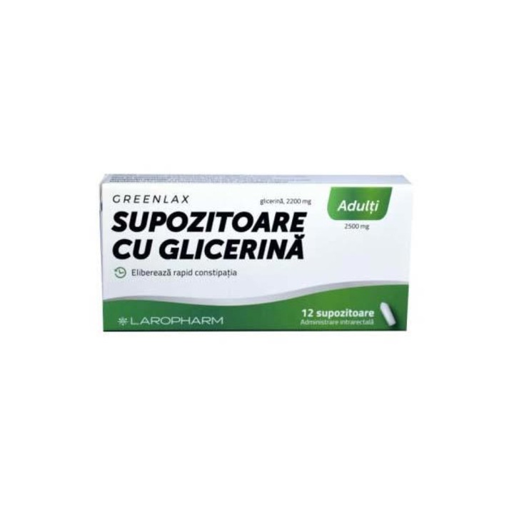 Greenlax Supozitoare cu Glicerina pentru Adulti 12 bucati Laropharm ...