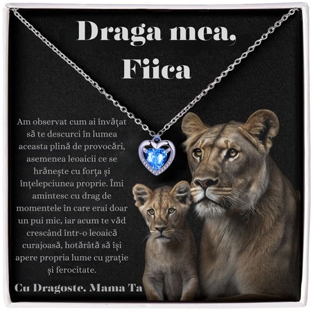 Set Cadou Colier Argint 925, cutiuta personalizata cu felicitare de ...