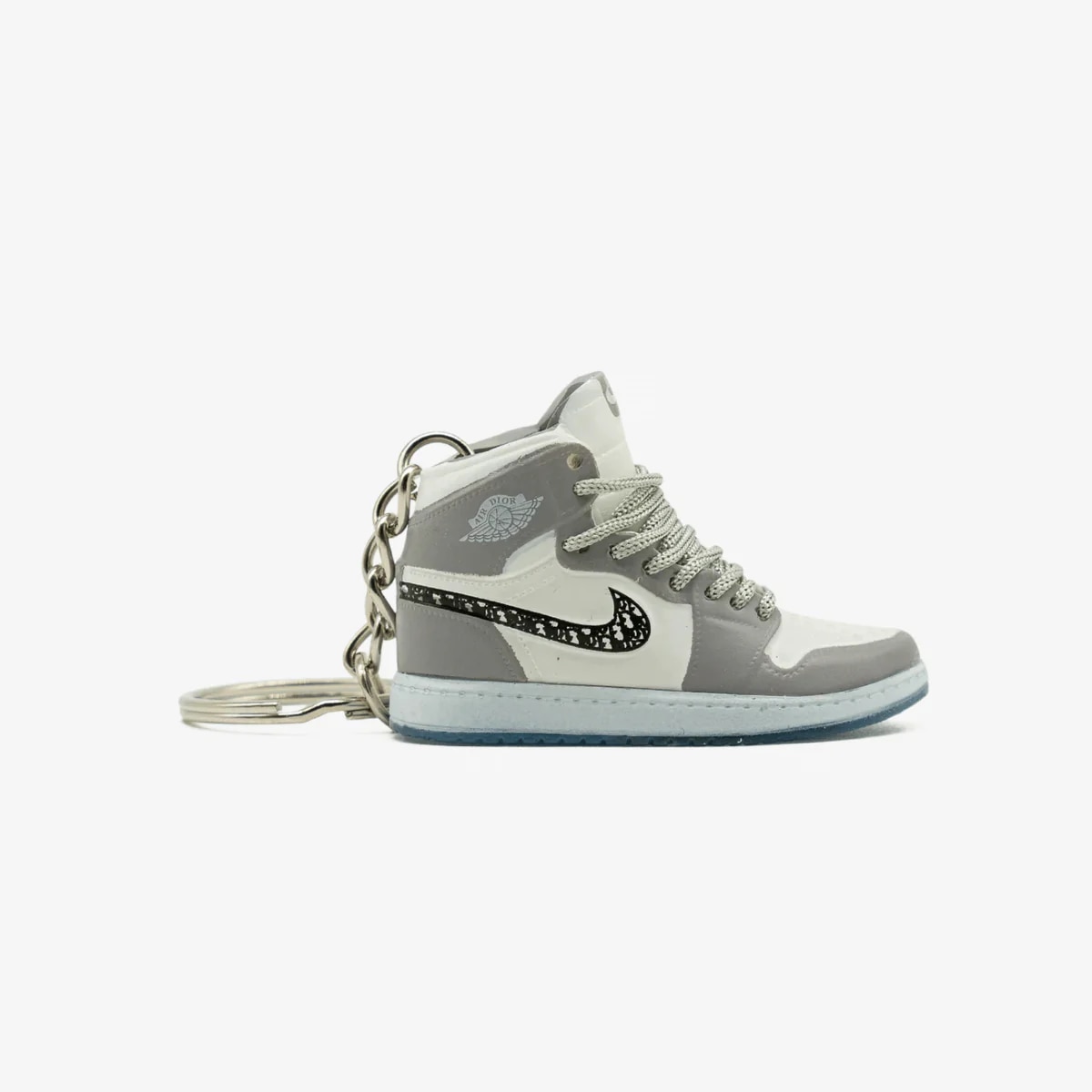 Breloc pentru chei, Nike Jordan 1 High, Air Dior, Alb-Gri - eMAG.ro