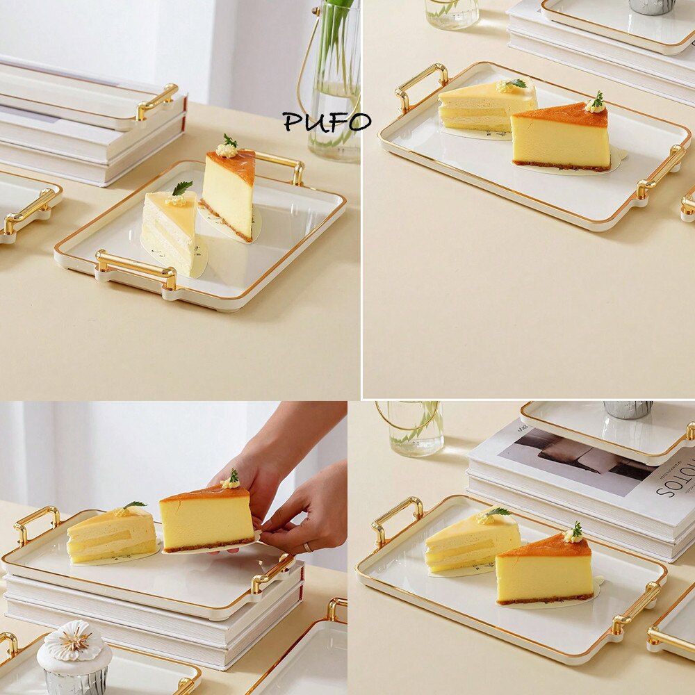 Tava decorativa Pufo Ellegant pentru servire aperitive, prajituri ...