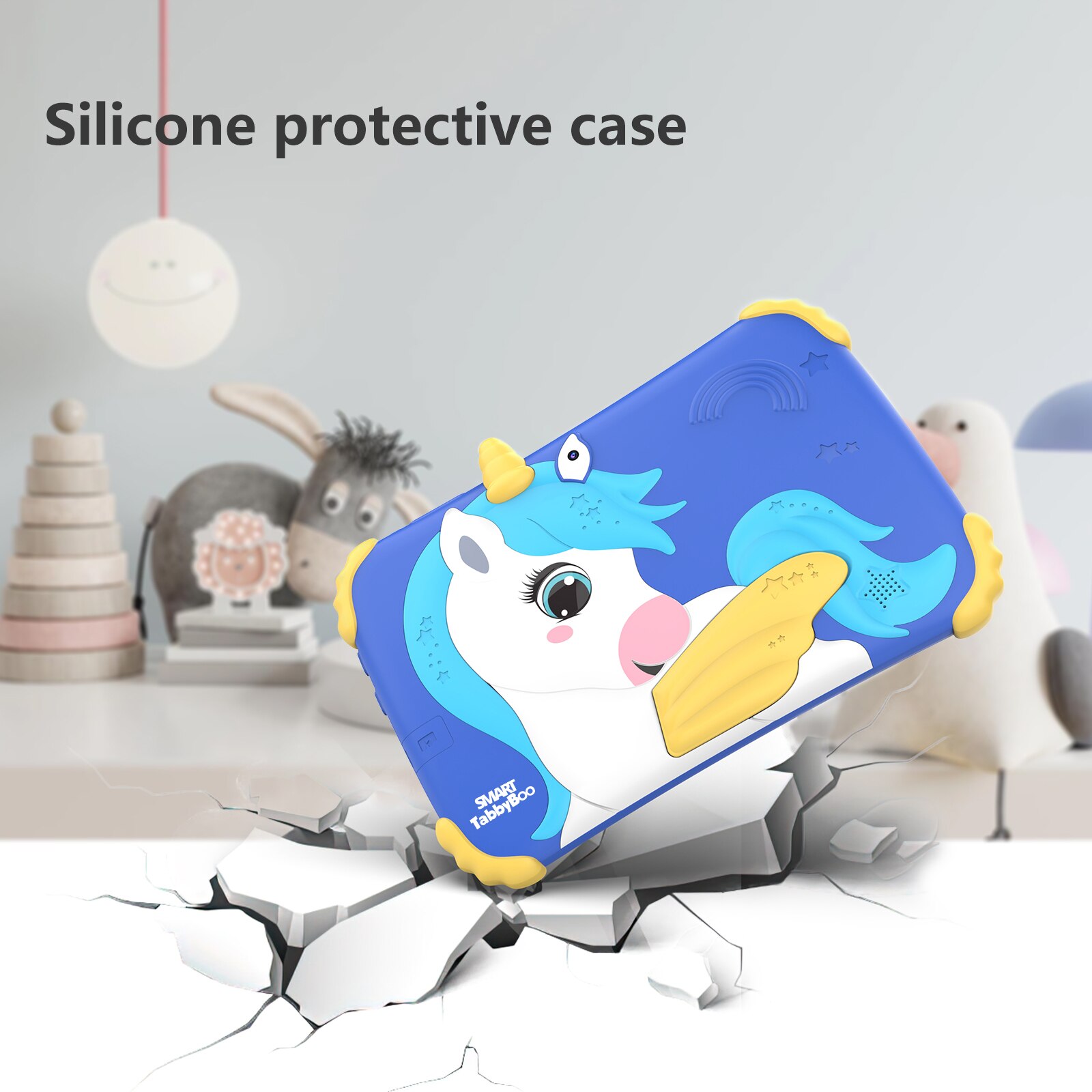 Tableta SMART TabbyBoo Unicorn, 32GB, 2GB RAM, Android 11 cu control ...