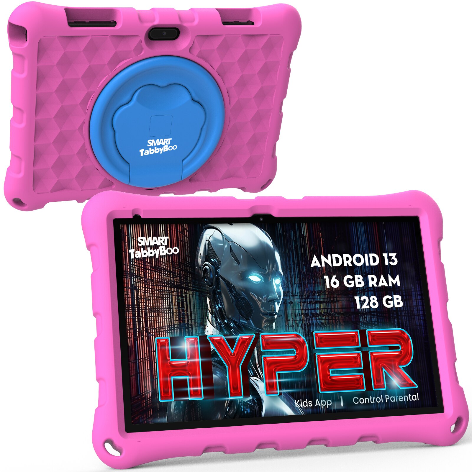 Tableta SMART TabbyBoo Hyper, 128GB, 8+8GB RAM, Android 13 cu control ...