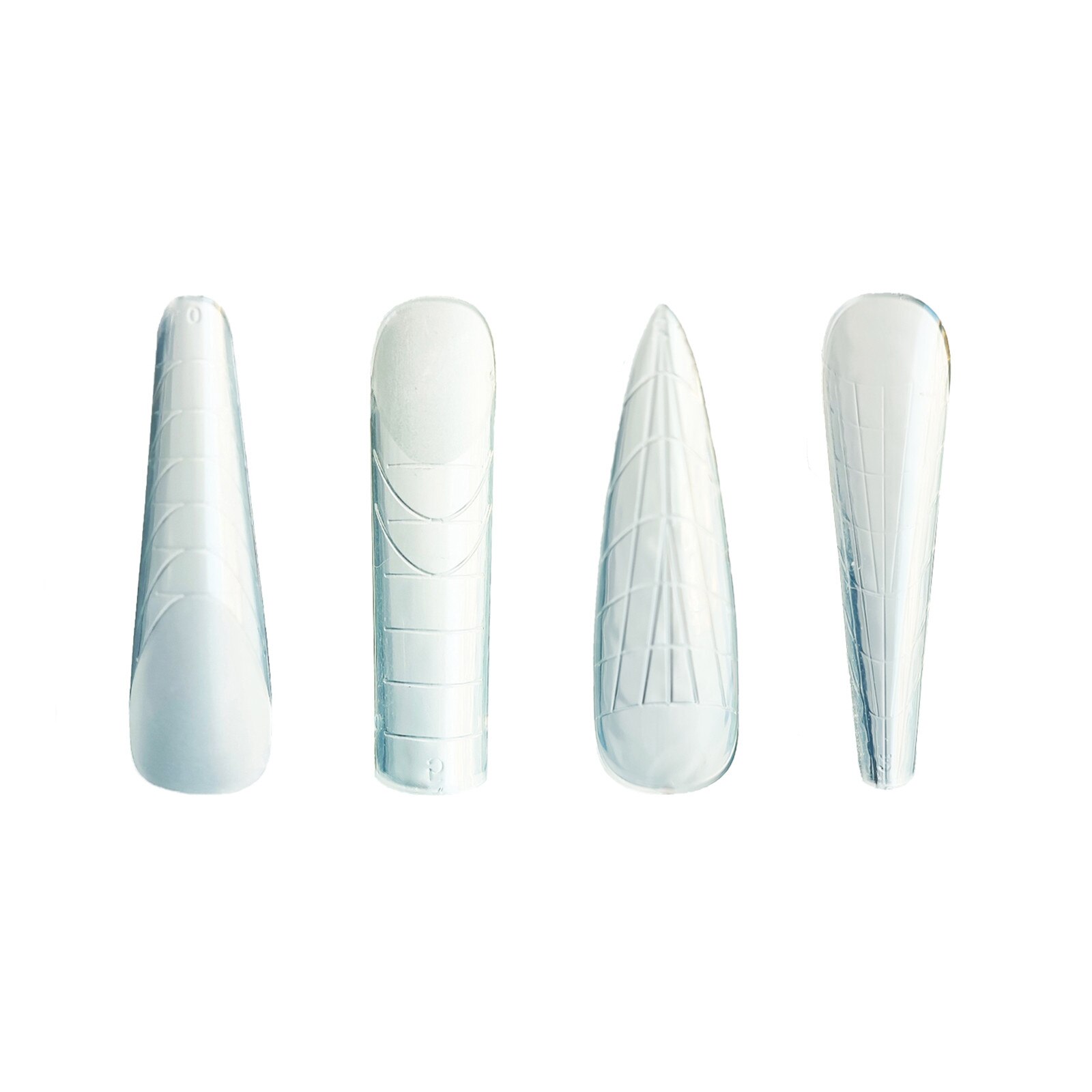 Set Tipsuri Unghii mixte 4 forme 192buc, paduri din silicon pentru ...