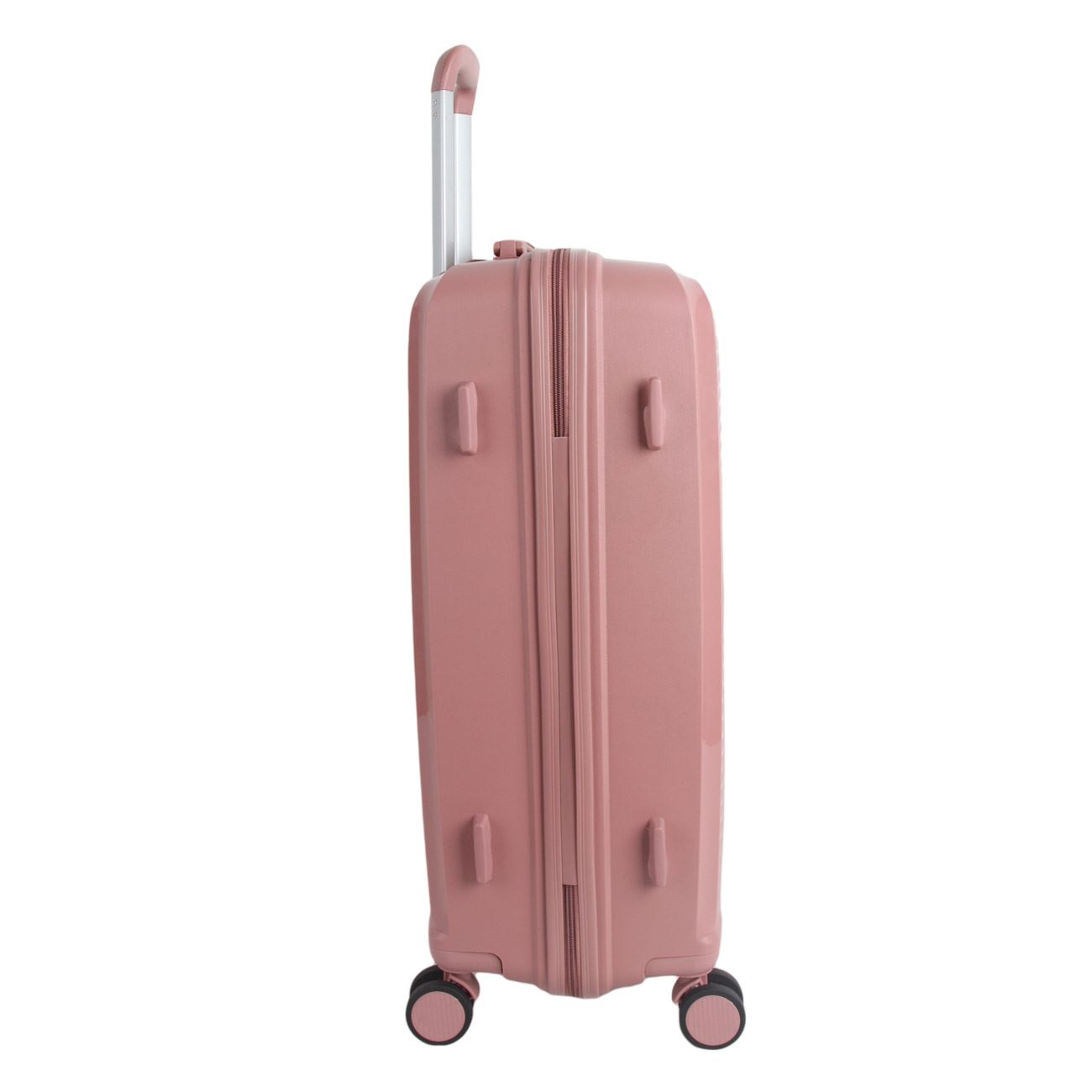Troler cabina Avion Roz cu Dungi Reliefate 33L 36x21x55, 5cm - eMAG.ro