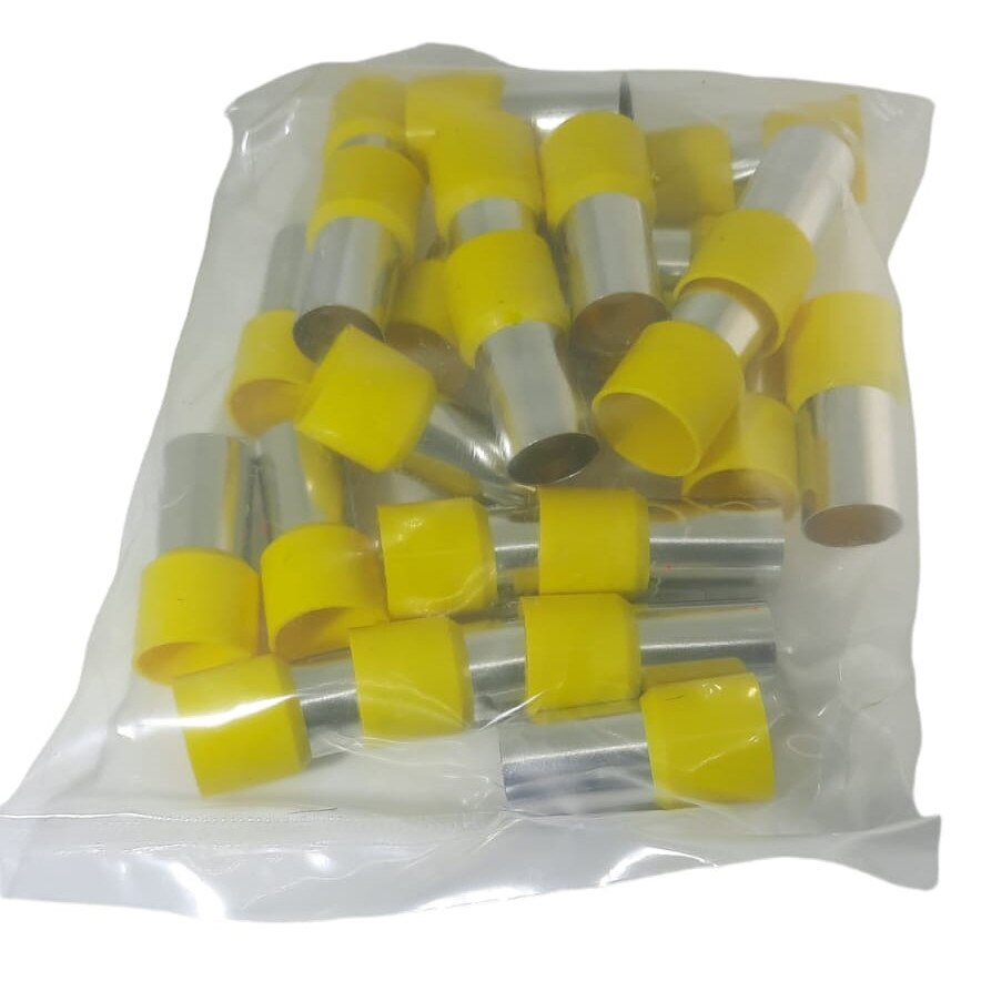 Set 25 pini terminali izolati 70 mm² galbeni ferule cupru 37.5mm - eMAG.ro