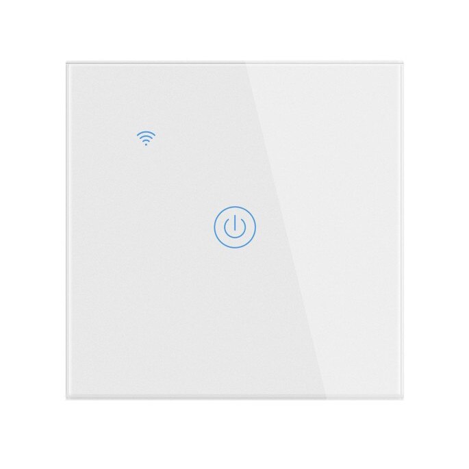 Intrerupator inteligent simplu cu touch Brius™, Wi-Fi, cu nul, sticla ...