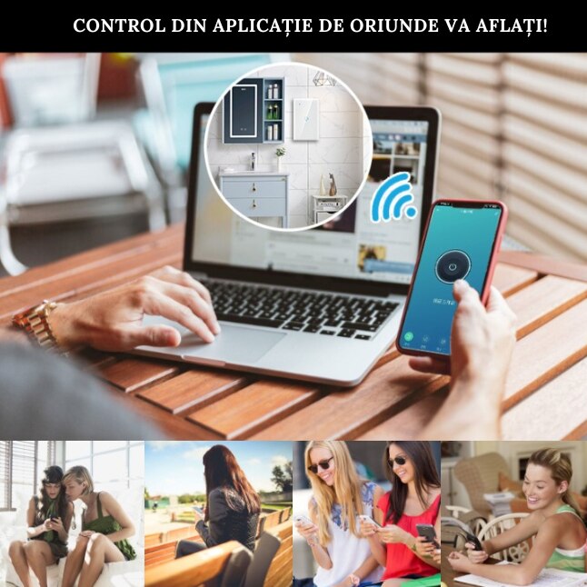 Intrerupator inteligent simplu cu touch Brius™, Wi-Fi, cu nul, sticla ...