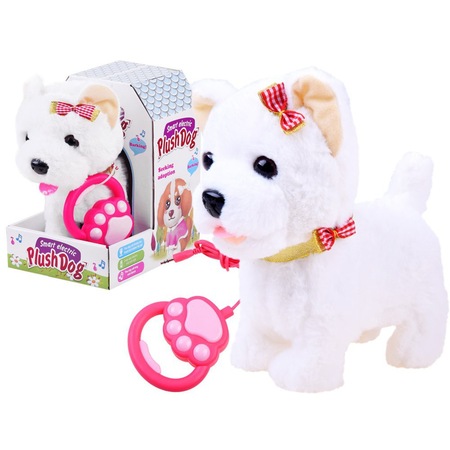 Caine interactiv de plus, Cu lesa, Alb - eMAG.ro