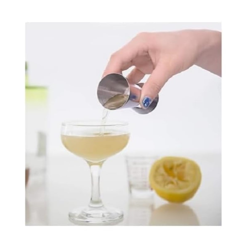 Pahar de masurare metalic pentru bauturi alcoolice, cocktail, ideal ...
