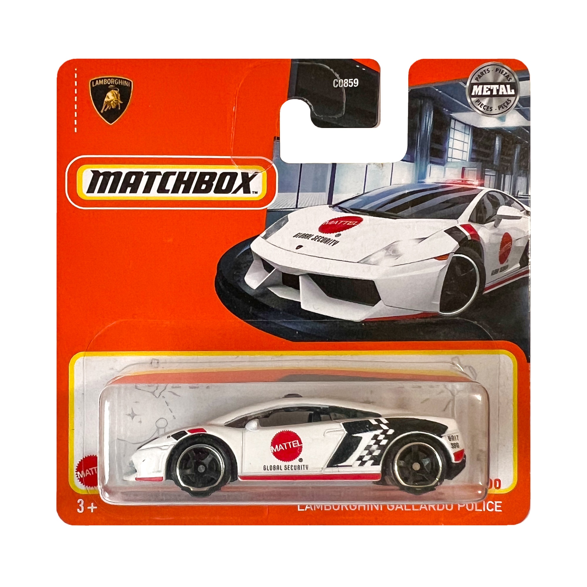 Masinuta metalica Matchbox, Lamborghini Galardo Police, 1:64, Alb - eMAG.ro