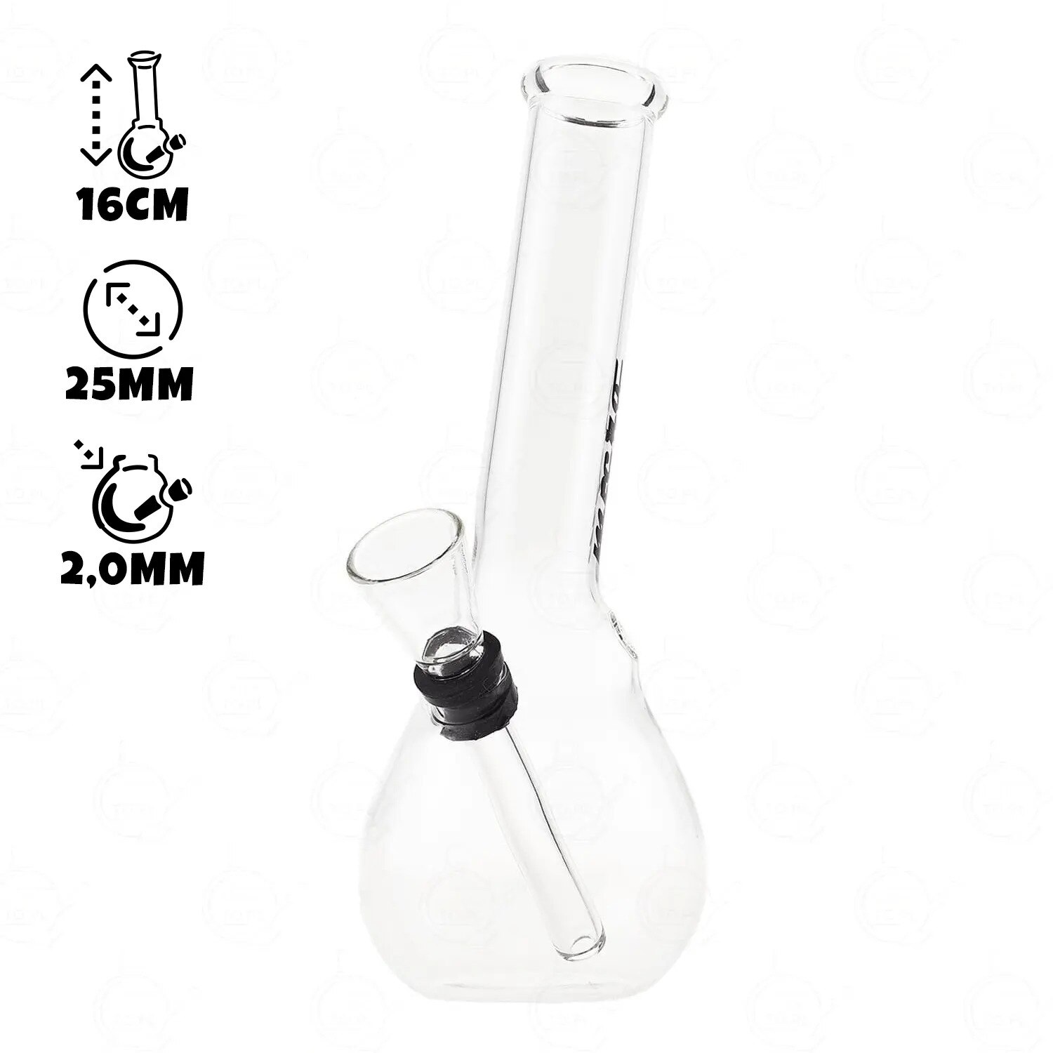 Bong Micro de sticla, dimensiune 16 cm - eMAG.ro