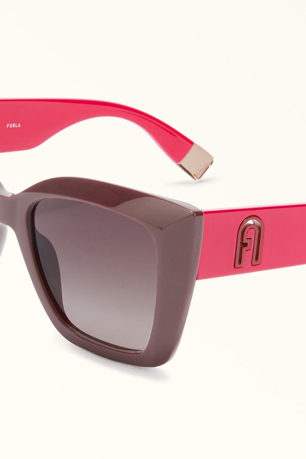 Furla, Ochelari de soare cat-eye, Rosu, 54-19-140 - eMAG.ro