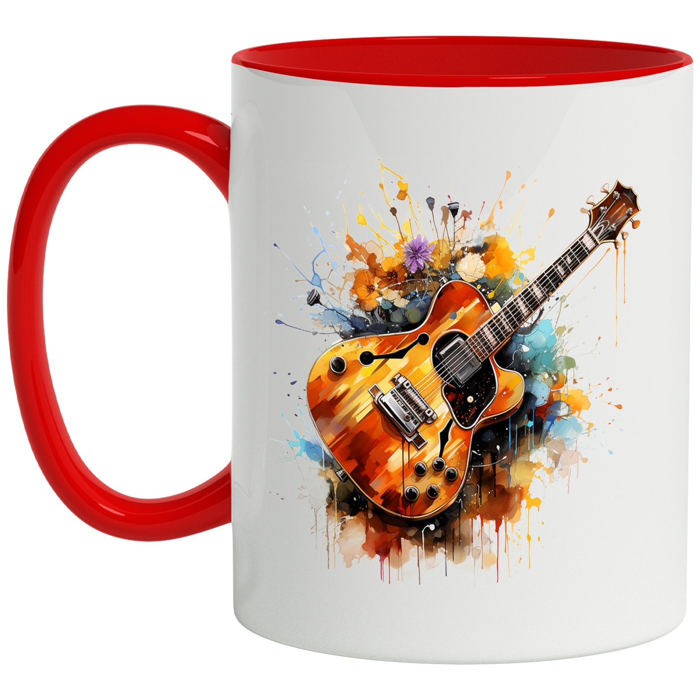 Cana Cu Chitara, Instrument Muzical, Flori, Vopsea, Multicolor 330 ml ...