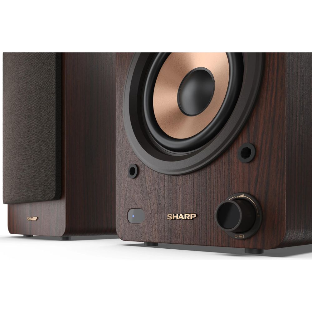 Музикални тонколони Sharp CP-SS30(BR) Bookshelf, 65 W, Bluetooth ...