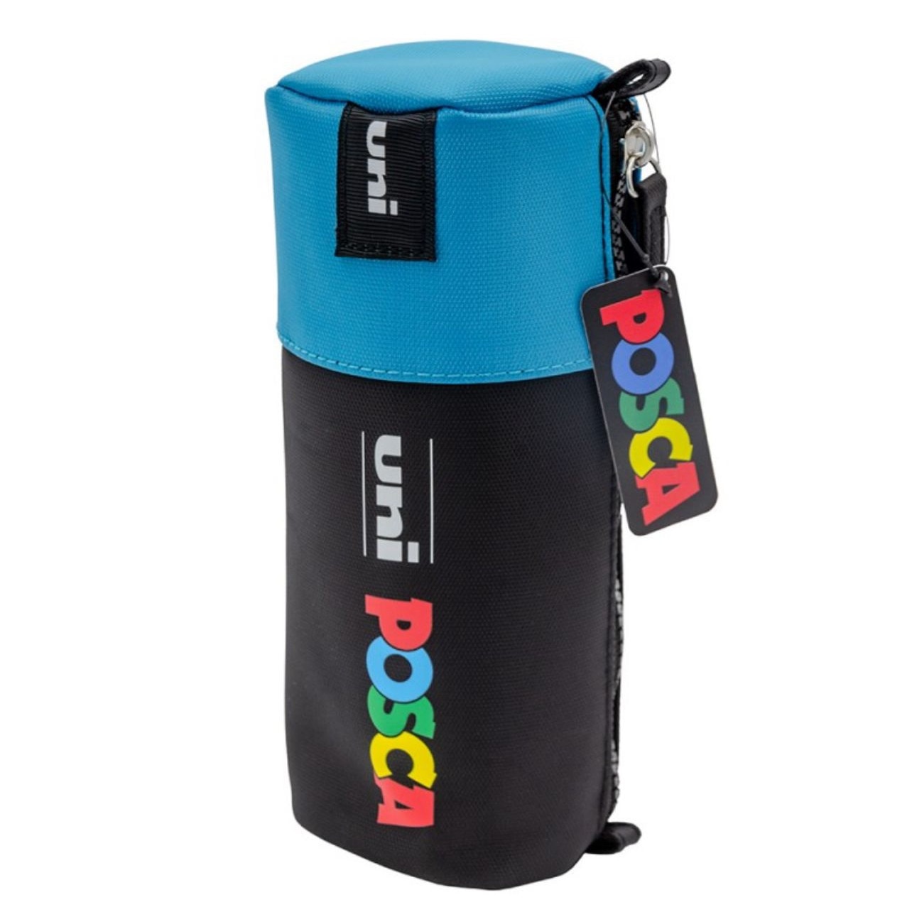 Penar cilindric echipat POSCA, 1 fermoar, negru/turquise, 16pcs, 6+6+4 ...