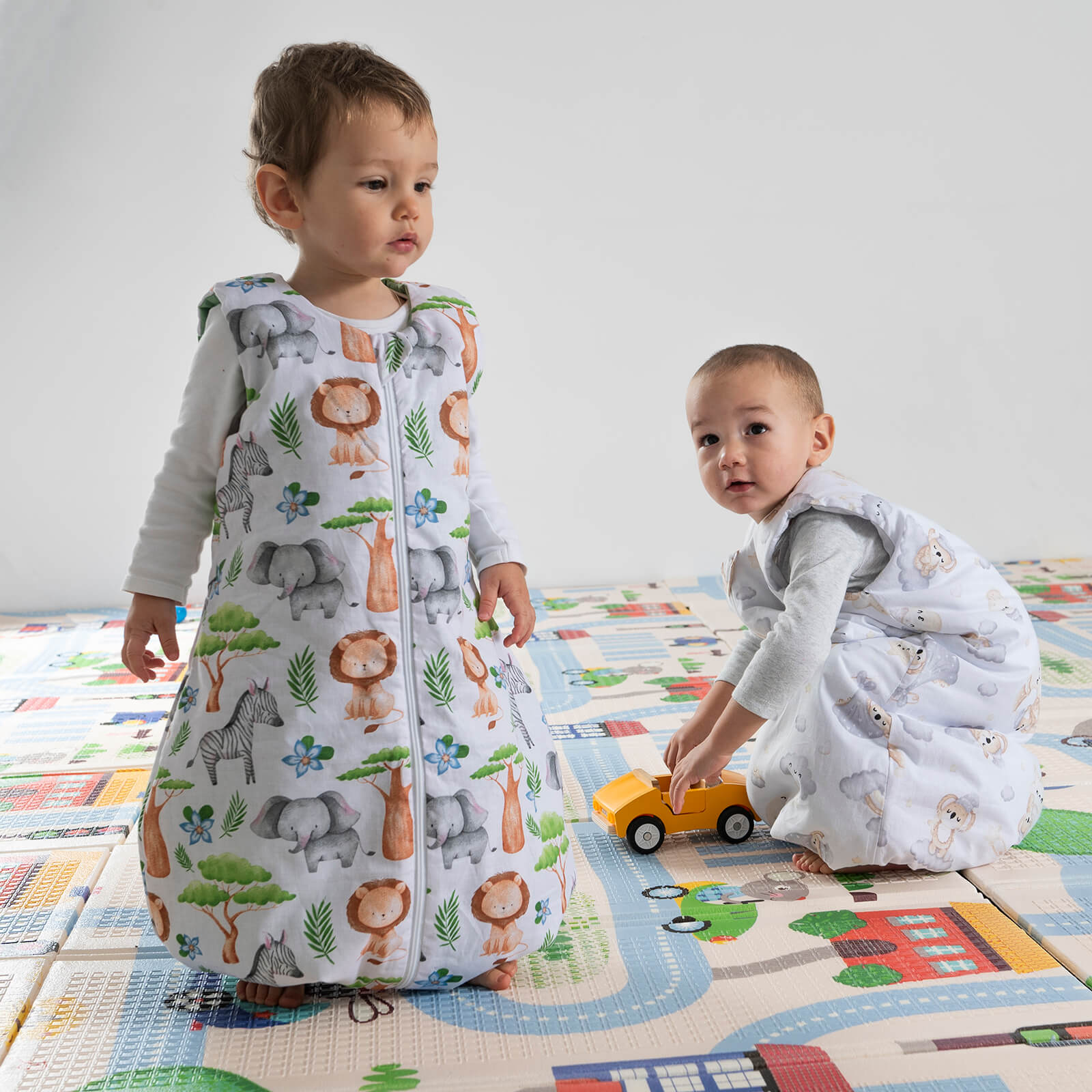 Sac de dormit cu picioare pentru copii 18-36 luni Kidizi Safari, 1 tog ...