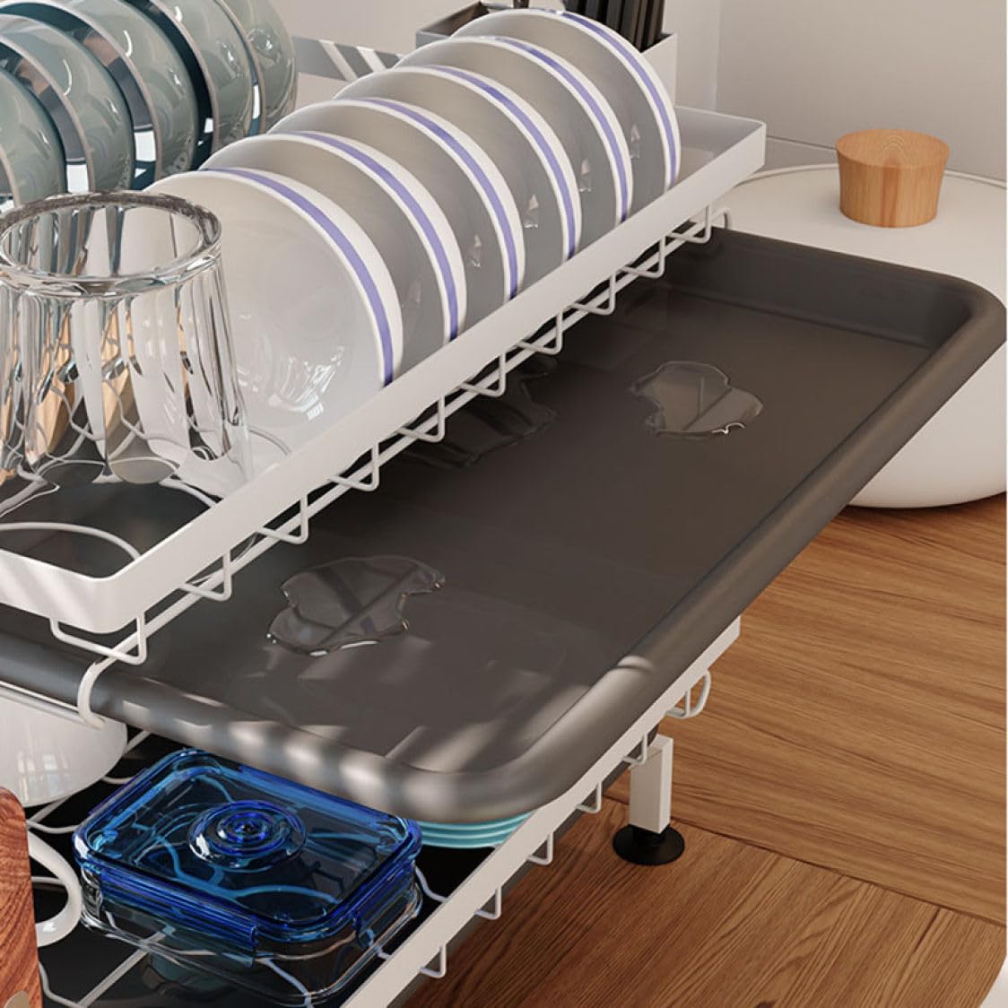 Scurgator pentru uscator de vase, Inox, 40 cm, Alb - eMAG.ro