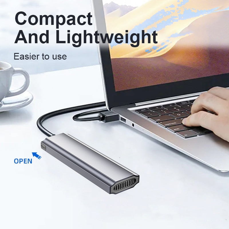 Rack extern SSD M.2 NVMe/NGFF, JESWO, 10 Gbps, Aliaj de aluminiu ...