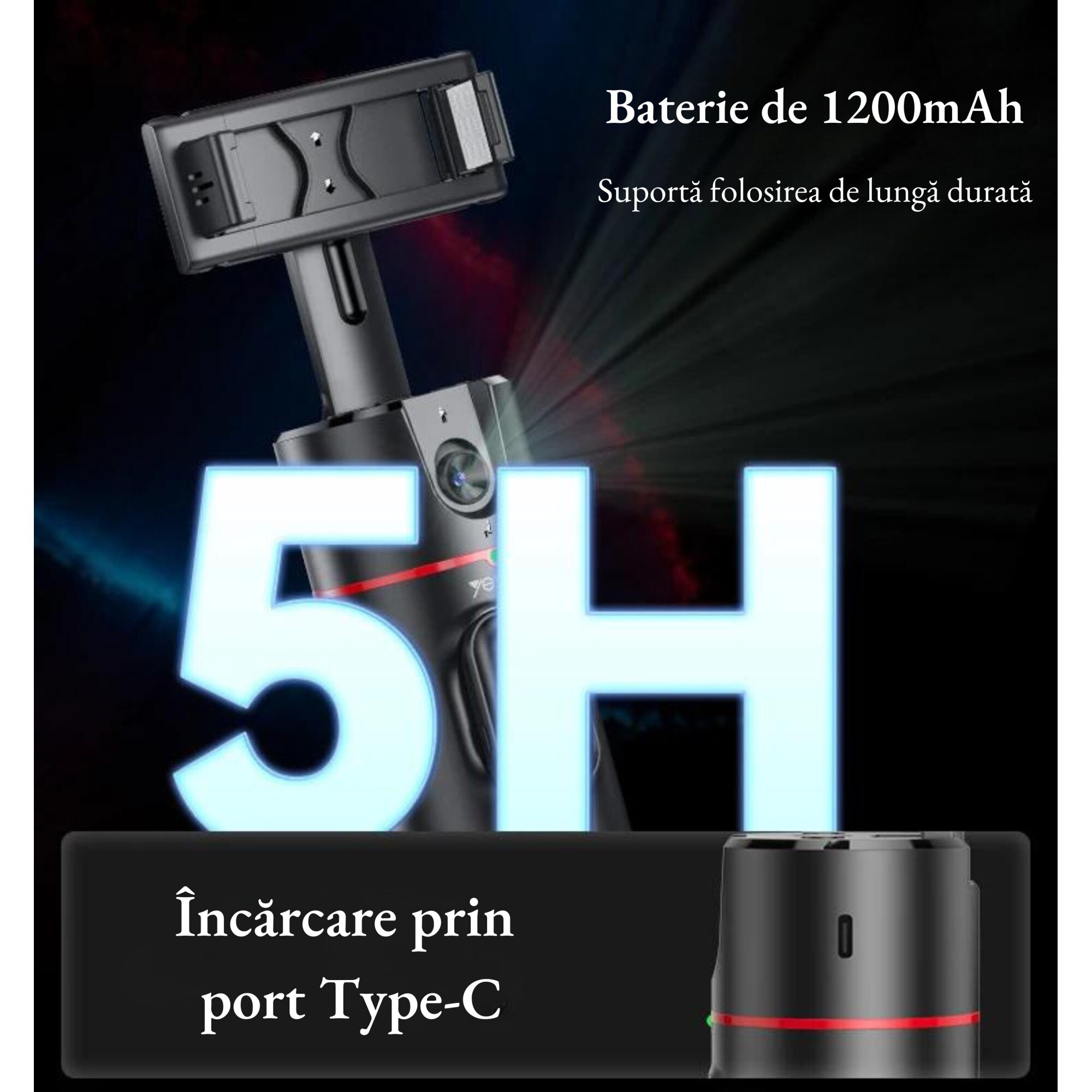 Suport pentru telefon, cu urmarire automata a fetei, controlul prin ...