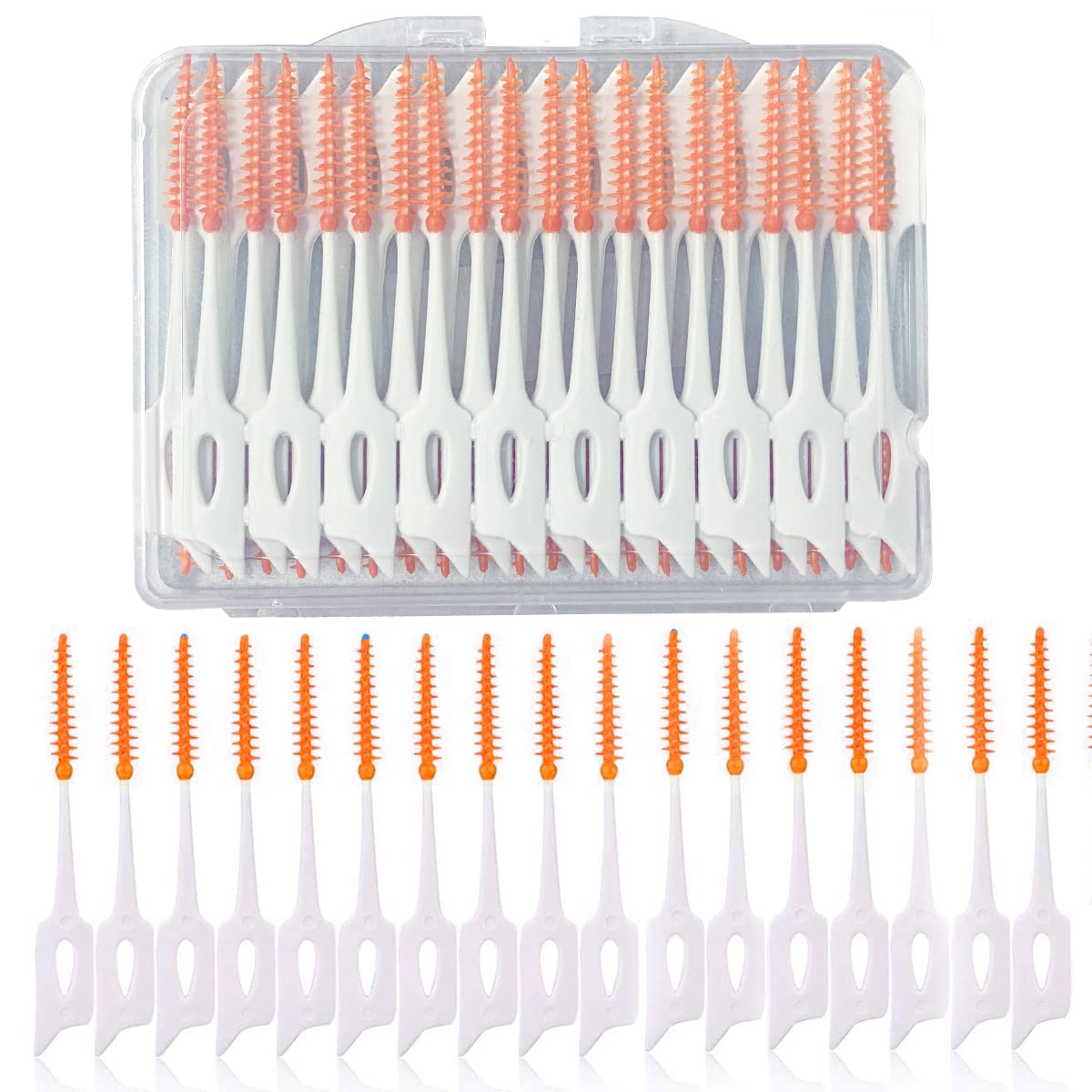 Set 40 perii interdentare, Polipropilena/TPE, Portocaliu - eMAG.ro