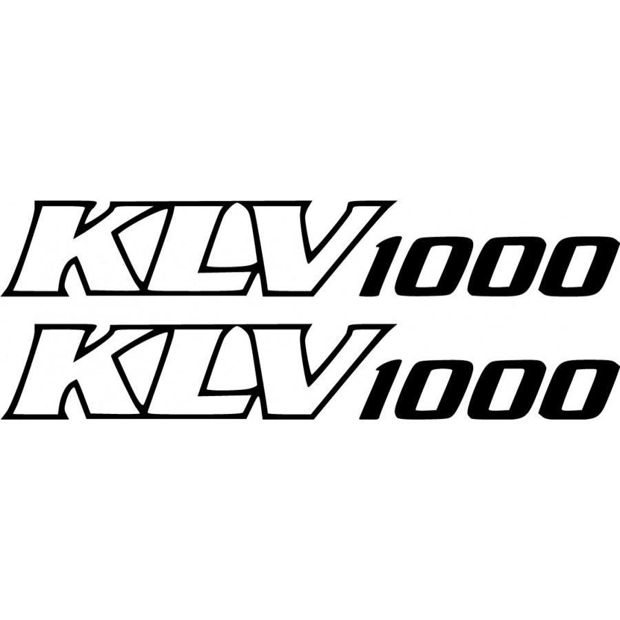 Sticker x2, Kawasaki KLV 1000, Negru, 25cm - eMAG.ro