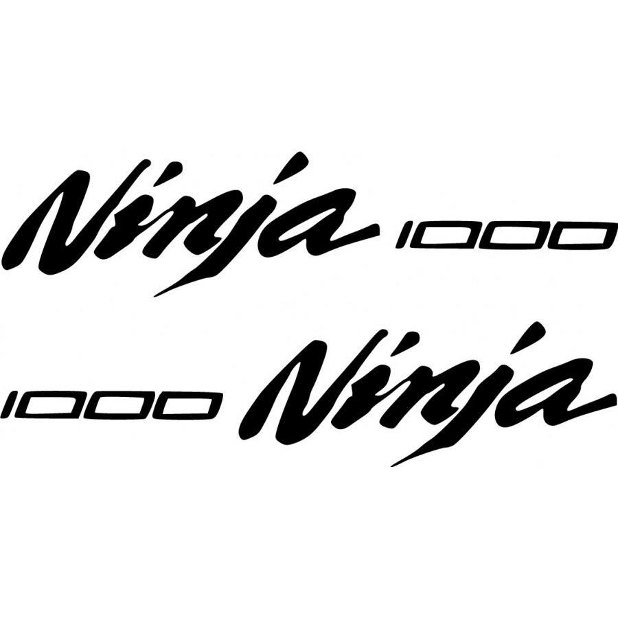 Стикер x2, Kawasaki Ninja 1000, черен, 25см - eMAG.bg