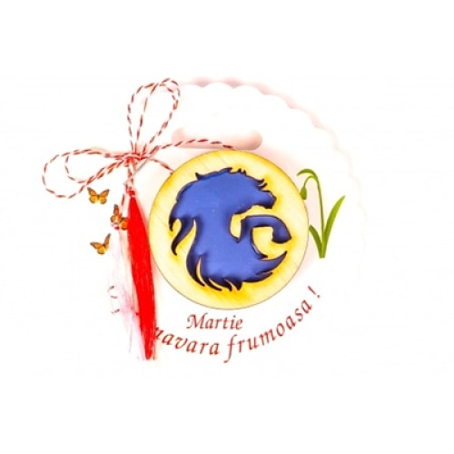 Martisor din lemn cu un cal salbatic - eMAG.ro