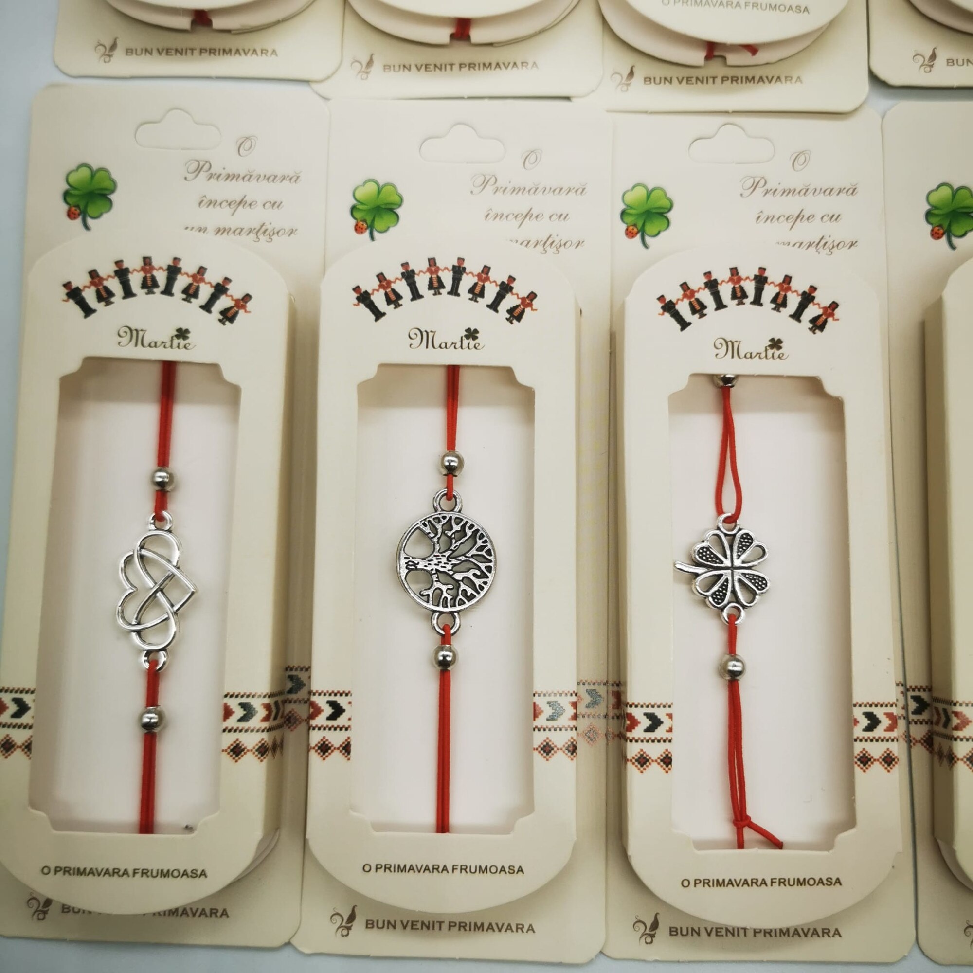 Set 12 Bratari de Martisor tip Kabalah, Reglabile, Modele diverse ...