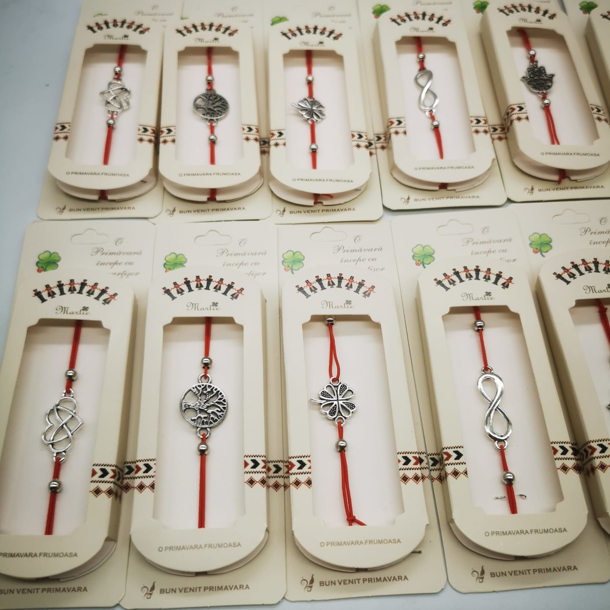 Set 12 Bratari de Martisor tip Kabalah, Reglabile, Modele diverse ...