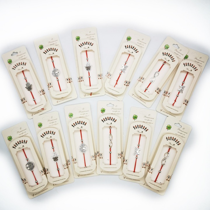 Set 12 Bratari de Martisor tip Kabalah, Reglabile, Modele diverse ...
