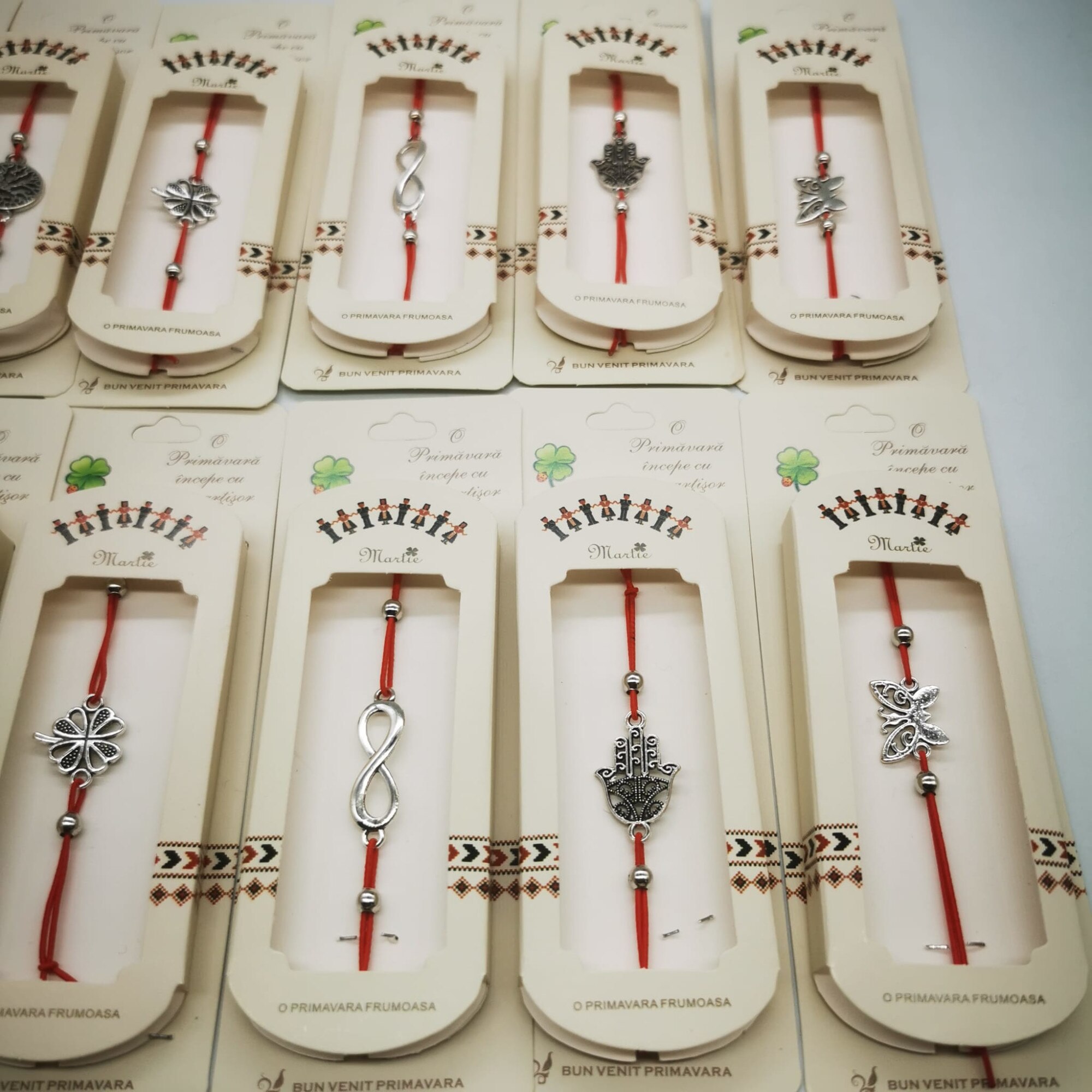 Set 12 Bratari de Martisor tip Kabalah, Reglabile, Modele diverse ...