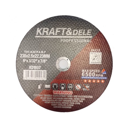 Disc pentru taiere metal, 230 x 2.5 x 22.23 mm, Kraft&Dele KD1997 - eMAG.ro