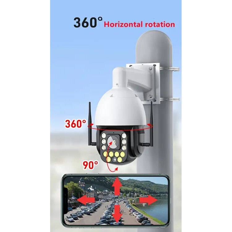 Професионална камера за наблюдение 4G/Wi-Fi/LAN TSS-40ZOM5, Ultra HD ...