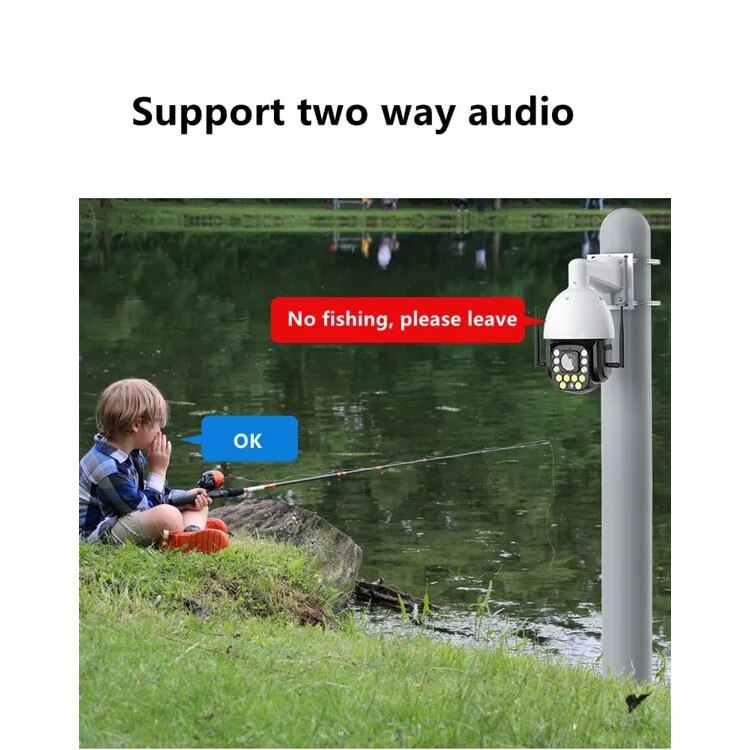 Професионална камера за наблюдение 4G/Wi-Fi/LAN TSS-40ZOM5, Ultra HD ...