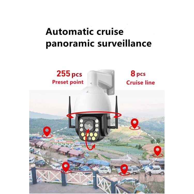 Професионална камера за наблюдение 4G/Wi-Fi/LAN TSS-40ZOM5, Ultra HD ...