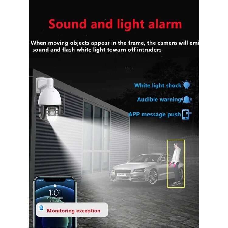 Професионална камера за наблюдение 4G/Wi-Fi/LAN TSS-40ZOM5, Ultra HD ...