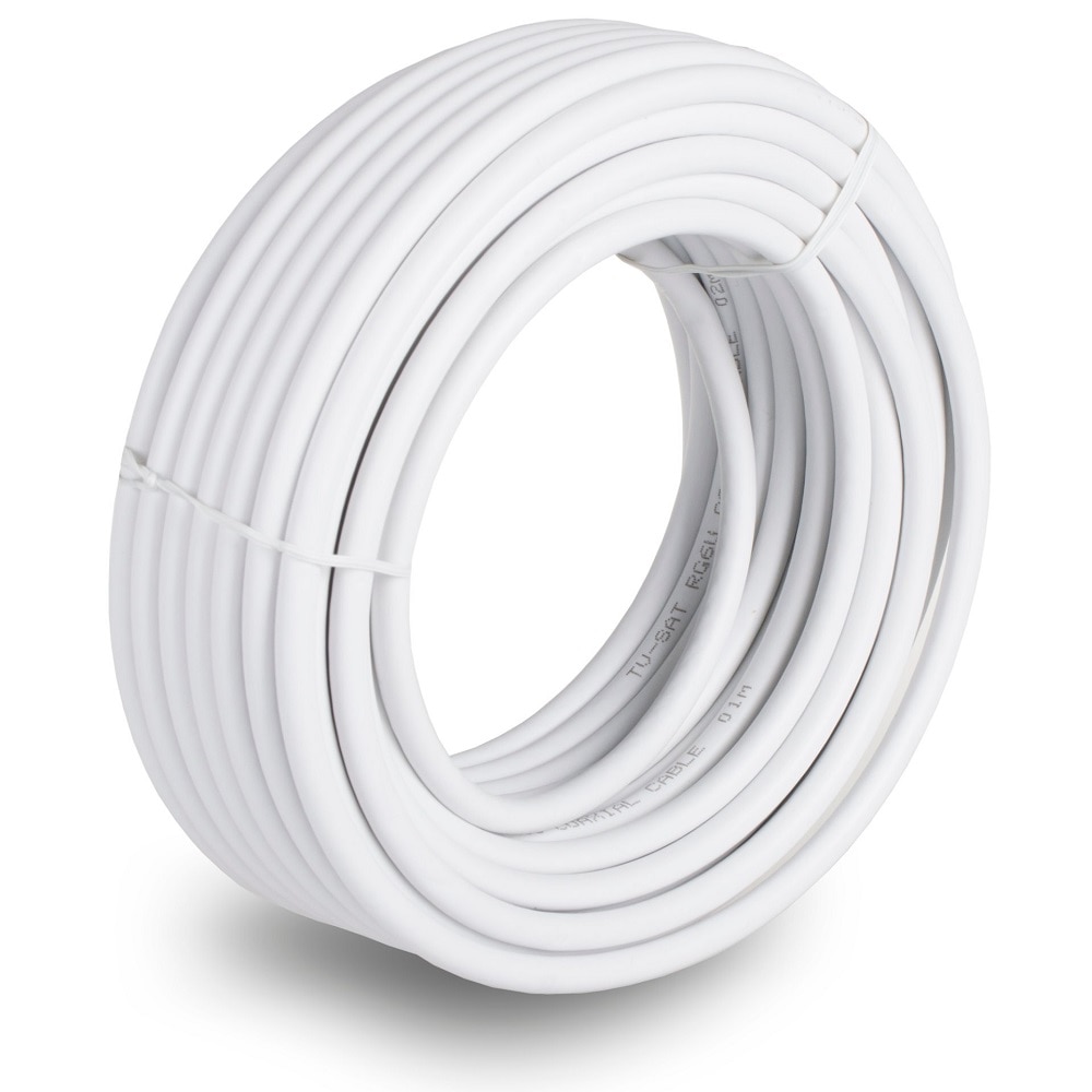 Cablu TV coaxial Libox® PCC102-20, Cupru, 75 Ohmi, lungime 20 m, Alb ...