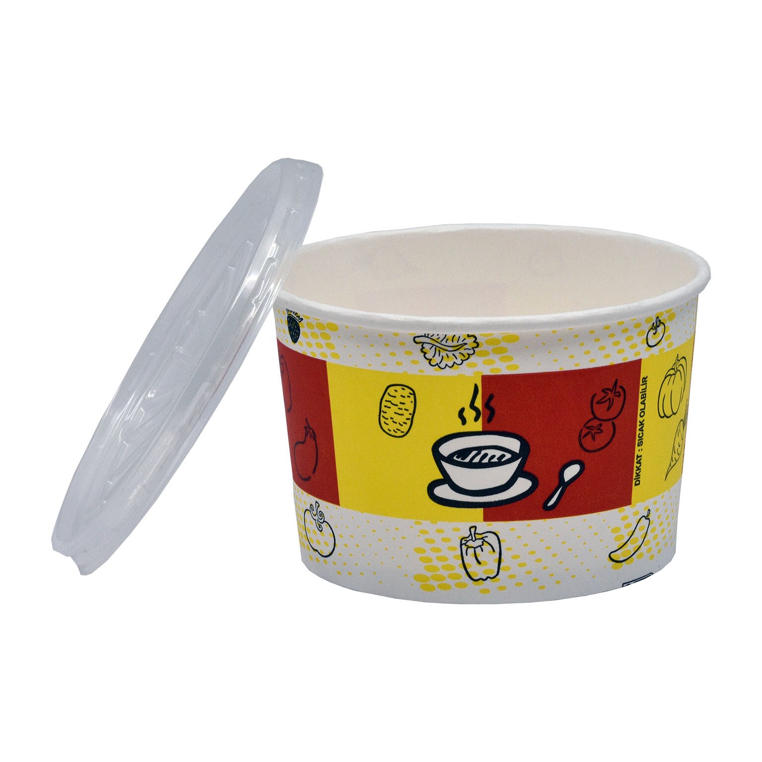 Set Boluri supa color 16Oz cu Capace 25Buc - eMAG.ro