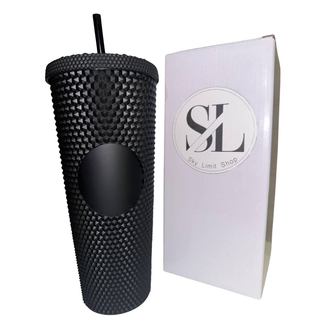 Pahar termos Sky To Go 710 ml din plastic cu efect diamante, perete ...